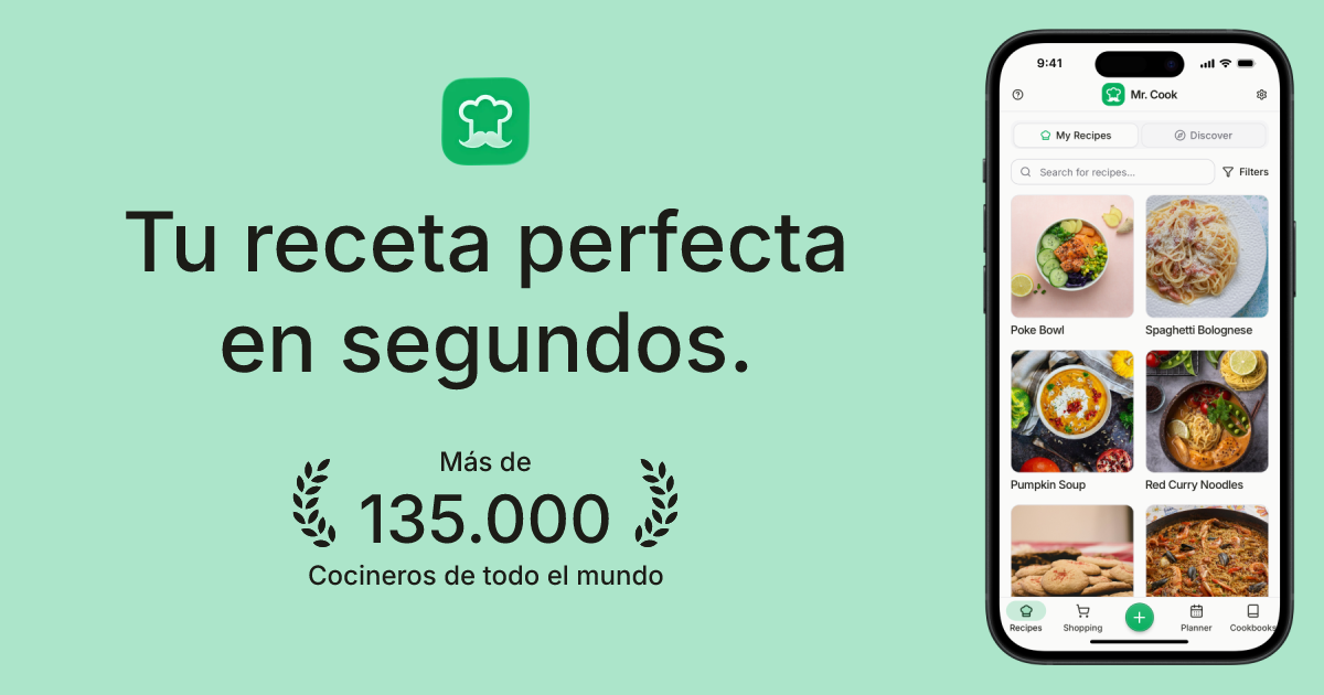 Generador de recetas: IA recetas de cocina - Mr. Cook